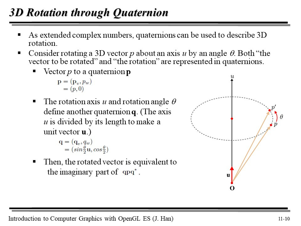 Opengl Es 11강 오일러 변환euler Transform 과 쿼터니언quaternion