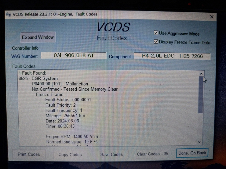 관찰중 P0405 P046C P0400 P042E