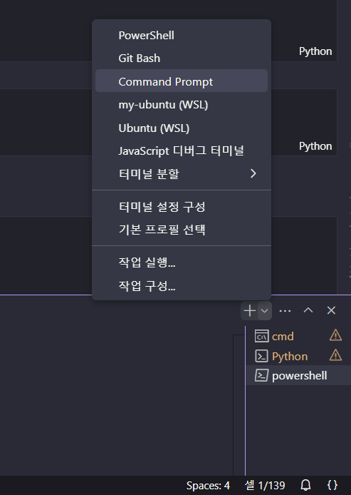 [python] vscode anaconda 가상환경 설정