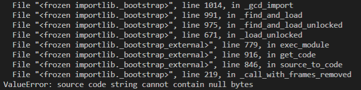 Django Error Valueerror Source Code String Cannot Contain Null Bytes