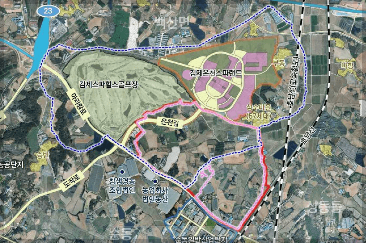 김제 지평선 제2일반산업단지 위치 및 업종배치계획