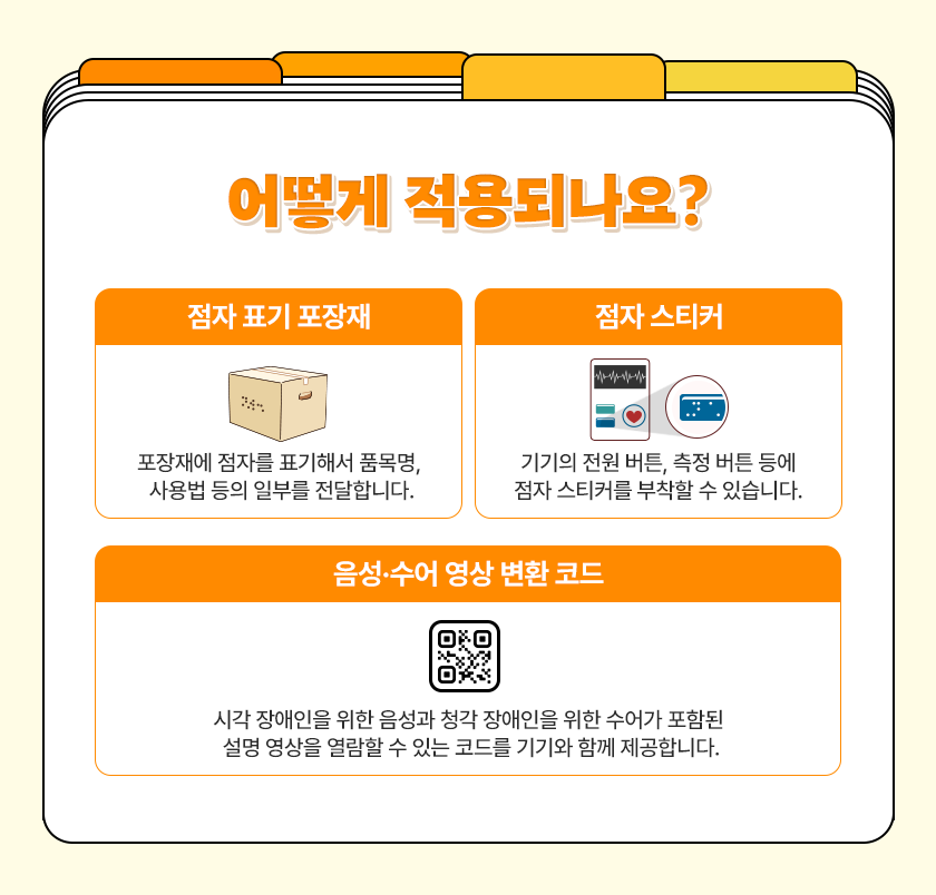 시각∙청각 장애인을 위해 의료기기법이 개정됐어요