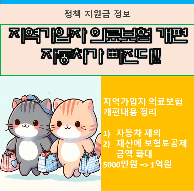 지역가입자 건강보험료 인하 자동차 제외된다