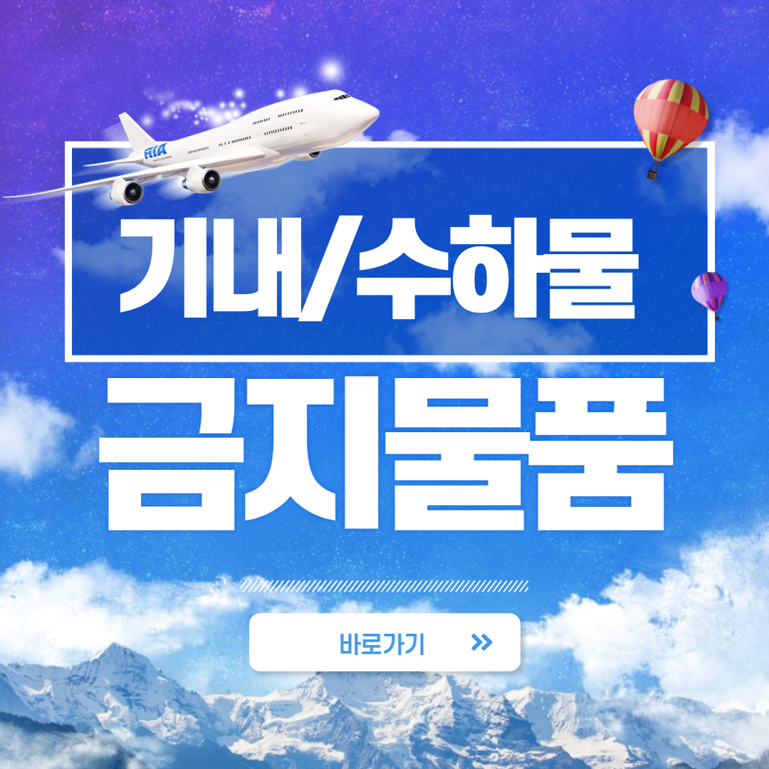 비행기 탑승시 금지물품과 수하물 반입 금지물품 보조배터리 노트북 가능 여부 총정리