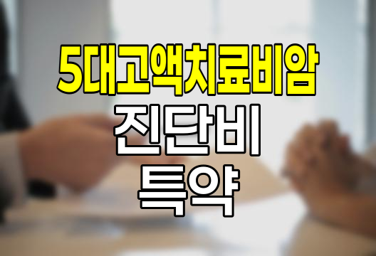 메리츠화재 5대 고액치료비암 진단비 특약 심층 분석 메모리유