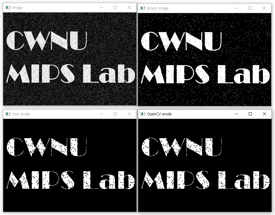 [OpenCV] 모폴로지 (morphology)