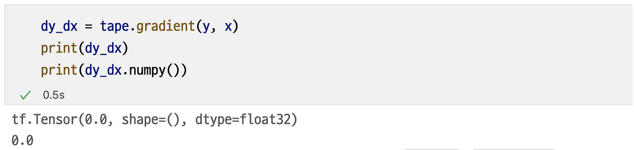 Tensorflow의 GradientTape을 이용한 미분