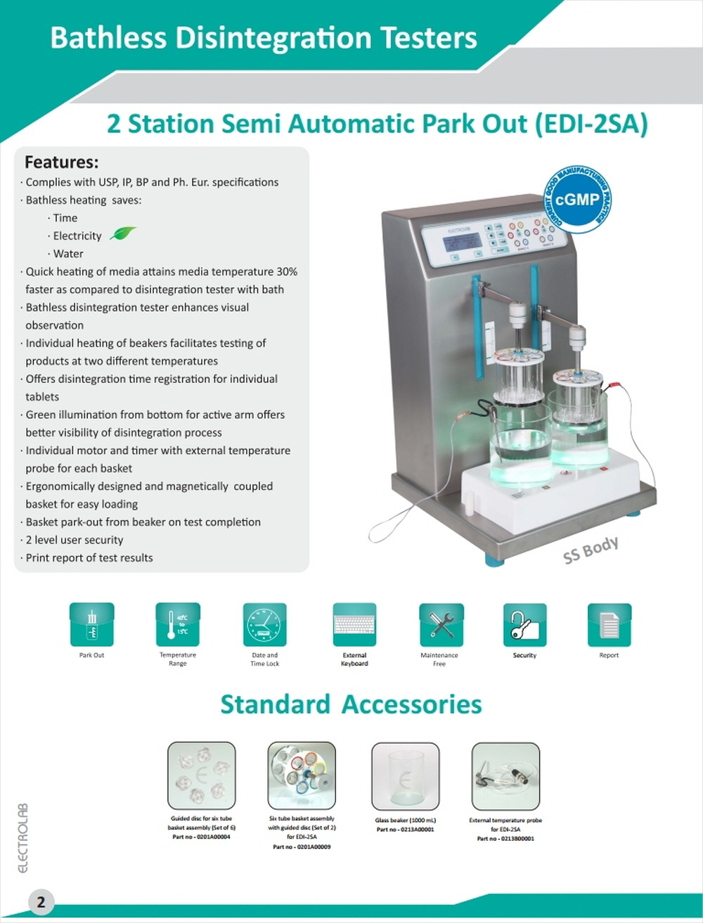 2 Station Disintegration Tester (EDI-2SA) 2구 붕해도시험기