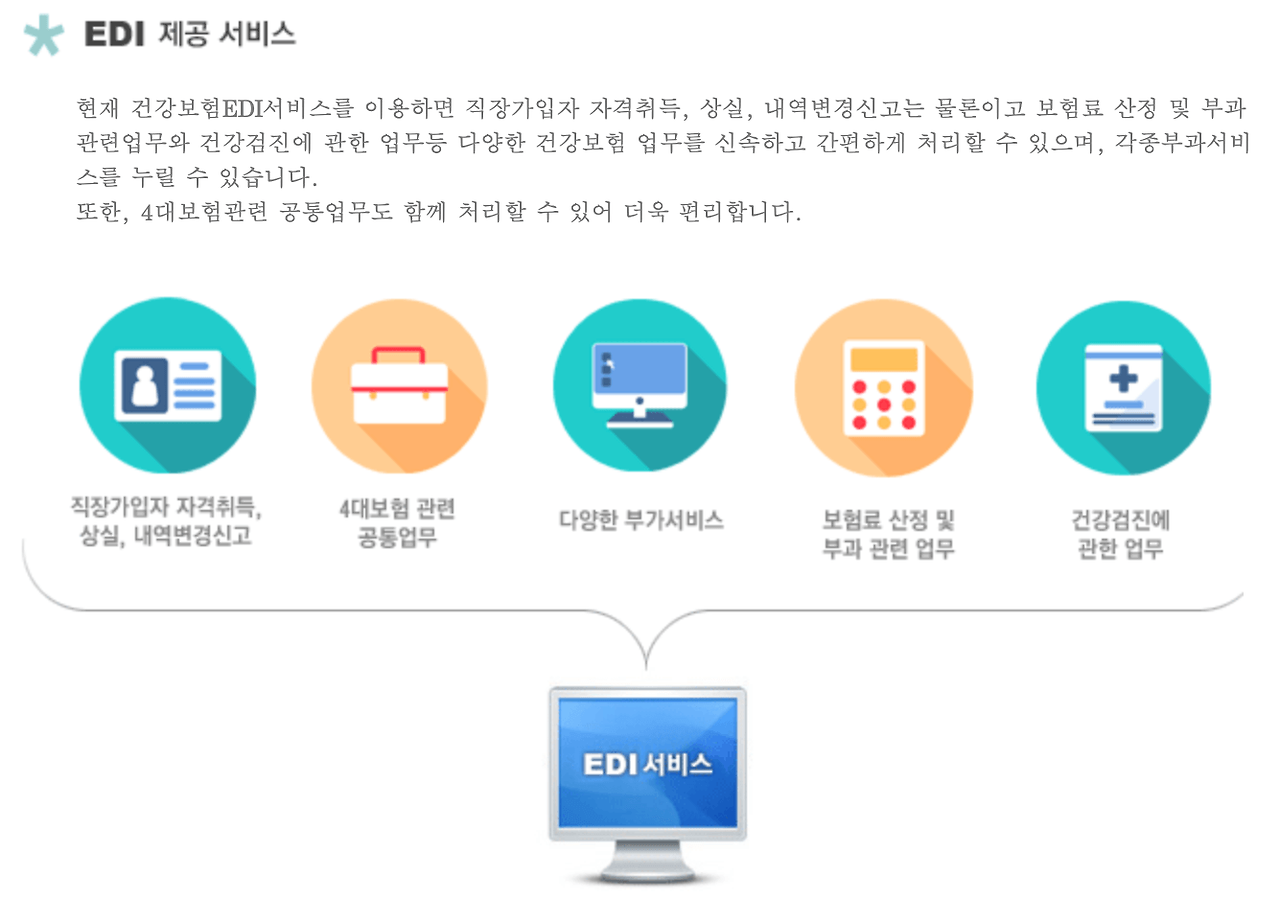 건강보험공단 Edi 홈페이지 바로가기