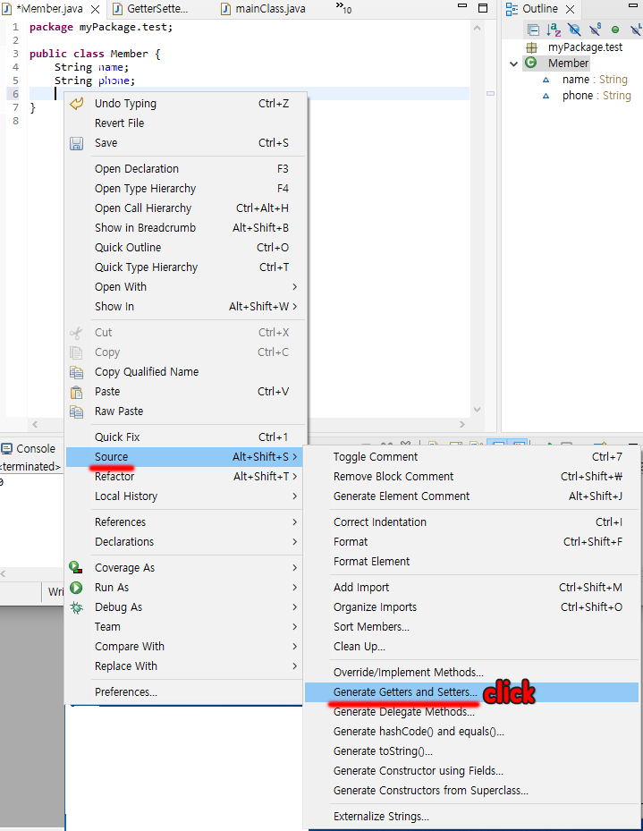 Java - 클래스 - Getter/Setter (객체의 데이터 접근, 저장)