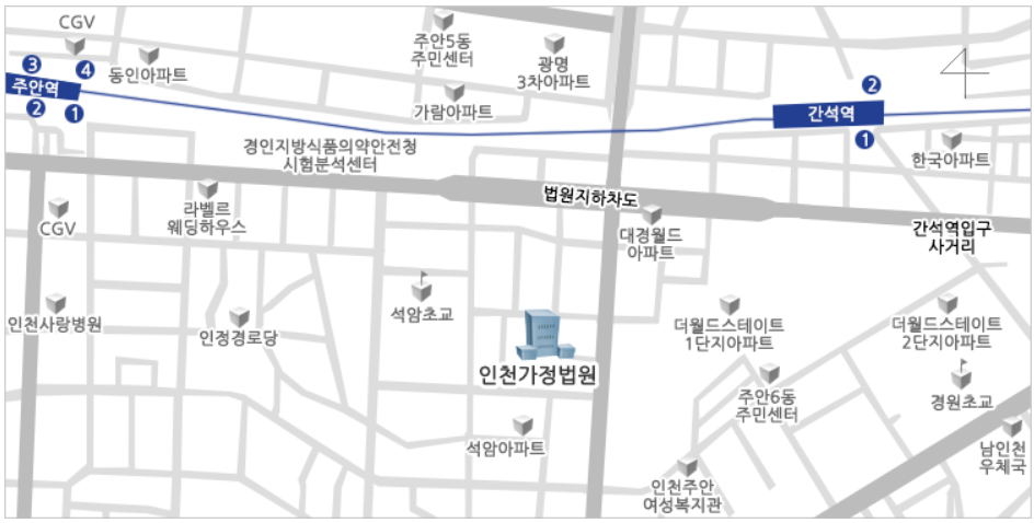 인천가정법원 홈페이지 바로가기(icfamily.scourt.go.kr)