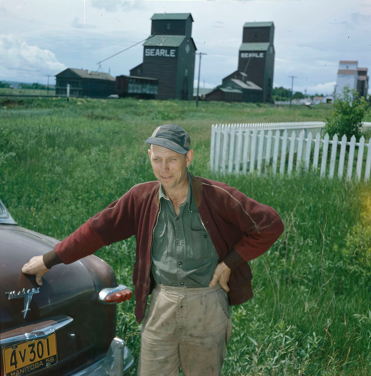 A man in Swan River, Manitoba in 1956,Murray Leonard.The film Percy