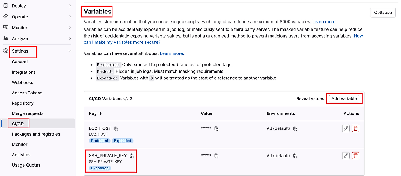 [gitlab] gitlab-ci로 ec2에 jar 배포를 위해 SSH 키 생성하고 세팅하는 방법 by bskyvision.com
