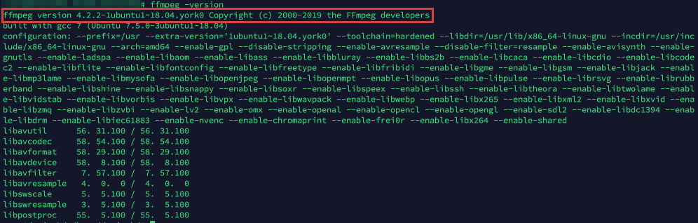 Ubuntu 1804 에 Ffmpeg 4x 설치 방법 