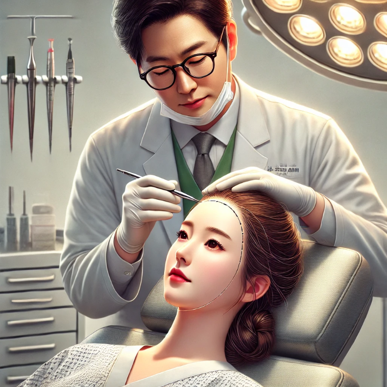 헤어라인 교정 수술을 결심했습니다