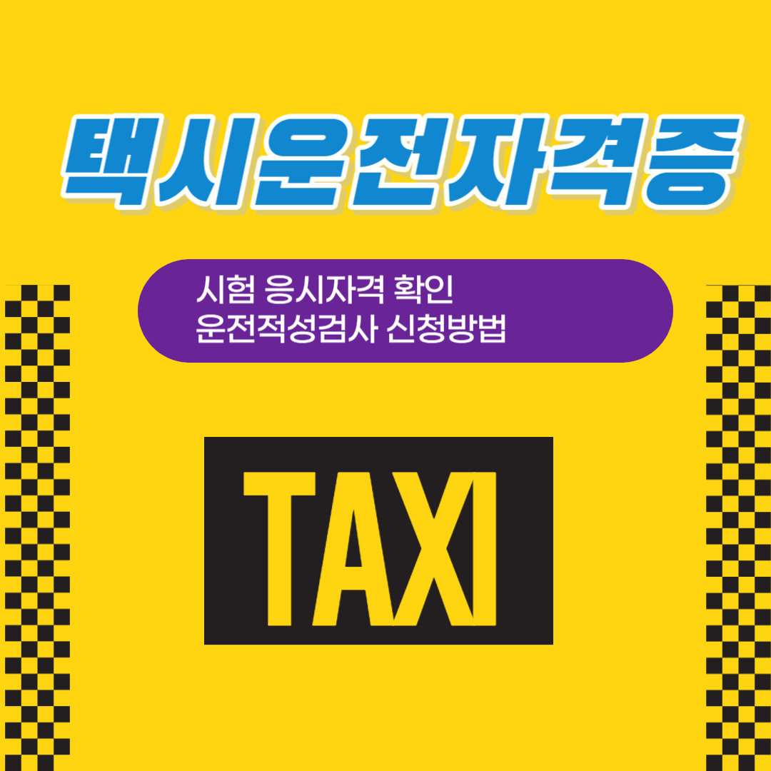 택시운전자격증 시험 정보 취득방법 운전적성정밀검사