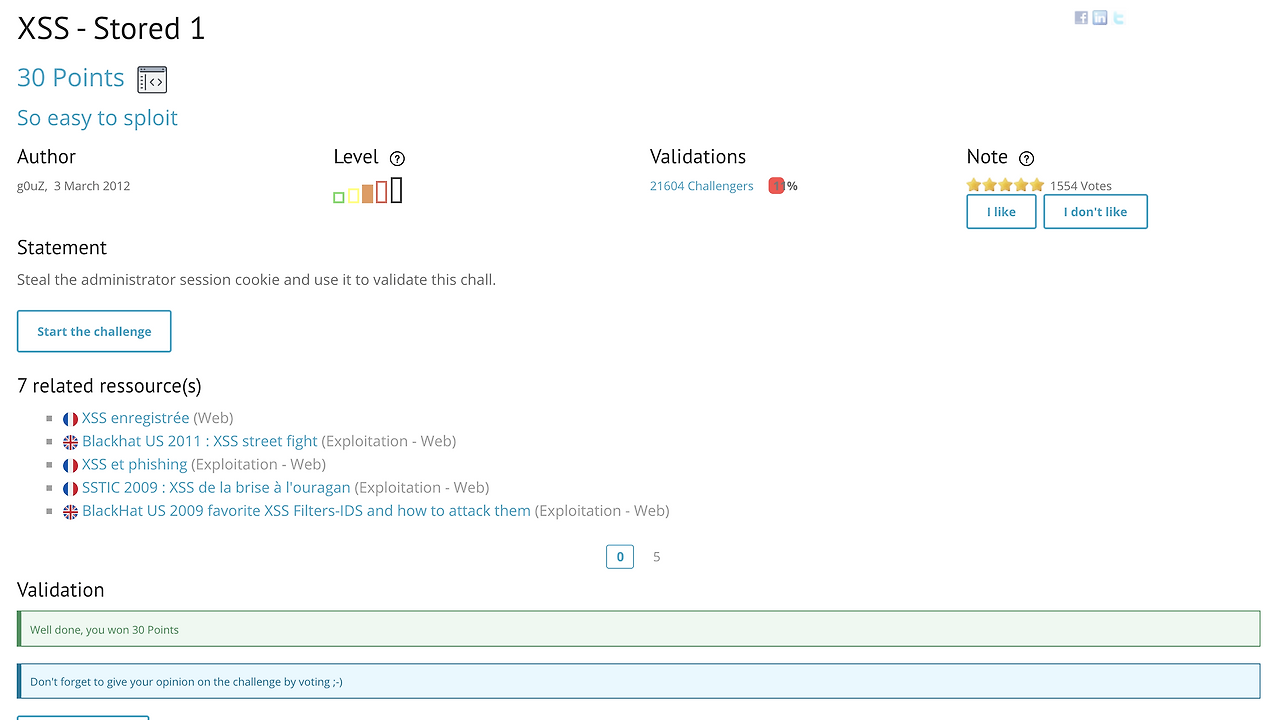 rootme - XSS - Stored 1