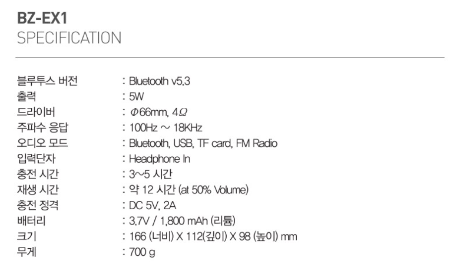 Britz 브리츠 올인원 블루투스 스피커 BZ-EX1