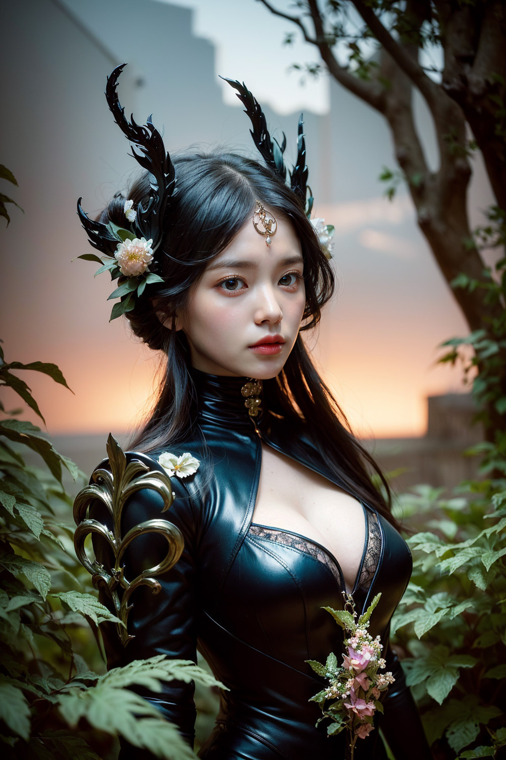 Ai로 생성한 판타지 숲속의 여신 컨셉 이미지 3