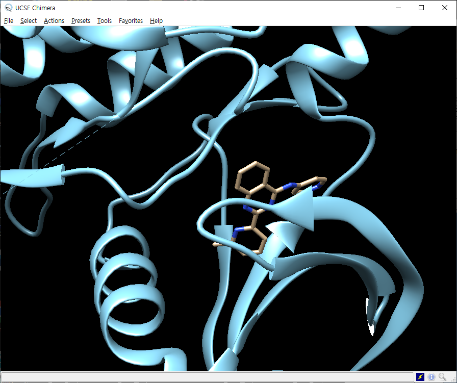 chimera GUI에서 docking (vina) 사용법: 3. chimera로 도킹하기