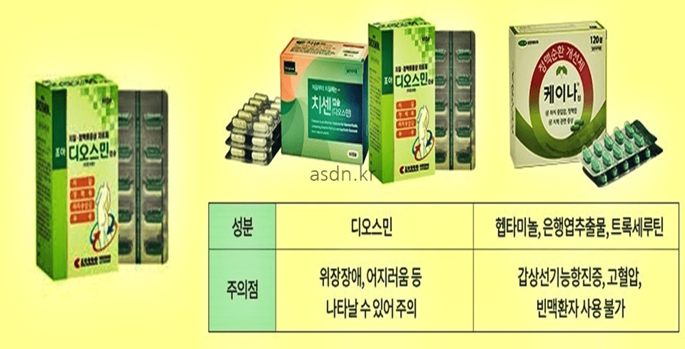 디오스민 효능 성분 가격 부작용 총정리