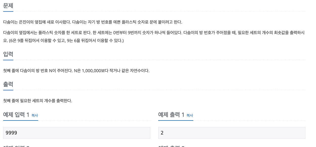 [BaekJoon/Python] 방 번호 - A017 :: Coding & Study