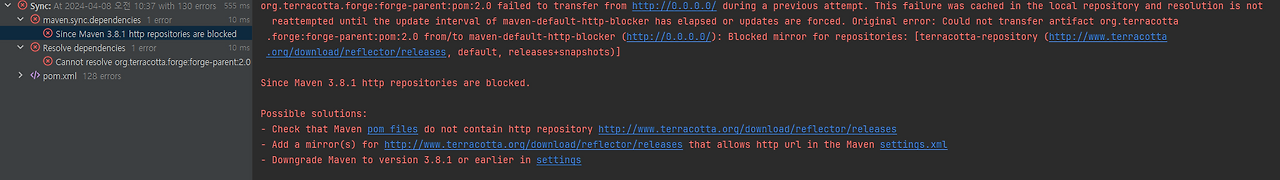 [Maven] Blocked Mirror for Repositories