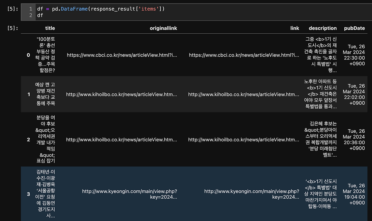네이버 뉴스 API 정리
