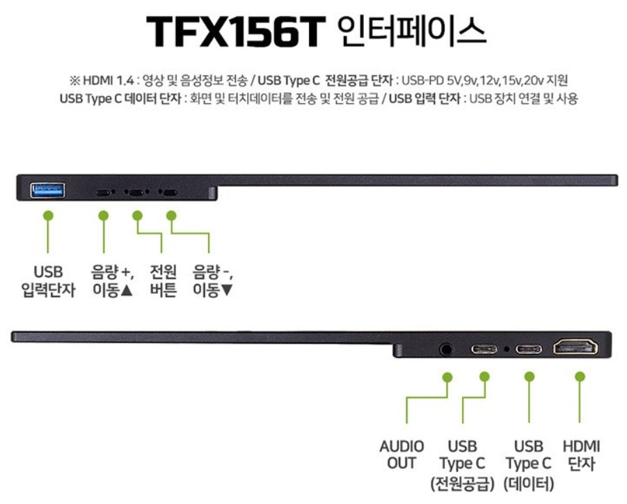 [장단점 명확한] 한성컴퓨터 포터블 모니터 15.6인치 : 5개월 사용후기 (TFX156T) :: ★ 솔직리뷰 ~ 여행 맛집 전시 공연