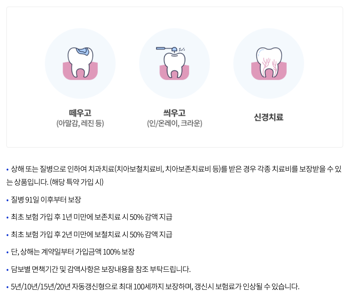 치아보험 순위 Top5 라이나생명 삼성화재 메리츠 Db손해보험 Aia