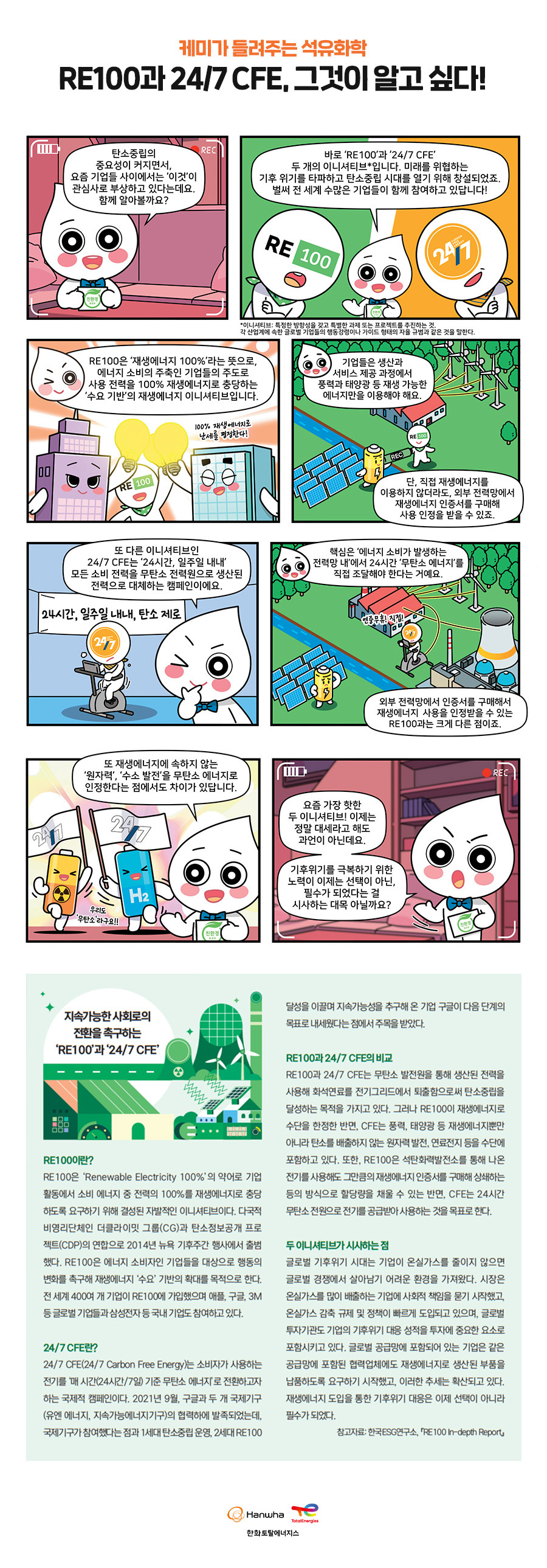 [케미툰] RE100과 24/7 CFE, 그것이 알고 싶다!