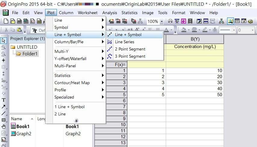 Origin 프로그램으로 그래프 그리는 방법