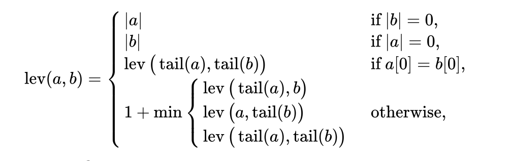 편집거리 알고리즘을 통한 검색어 자동완성 보정 (ft . Levenshtein Distance)