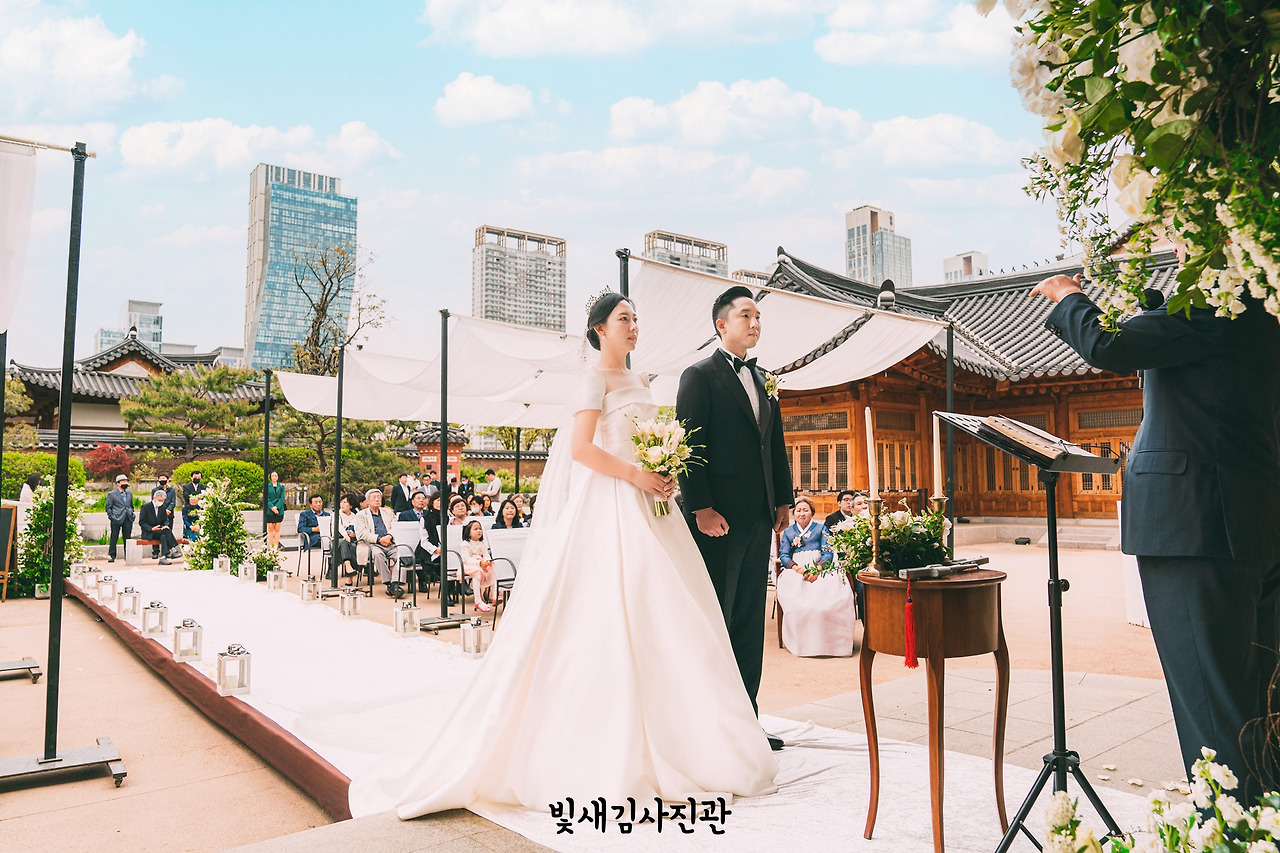 송도 경원재 앰버서더 한옥웨딩 결혼예배 본식스냅 빛새김