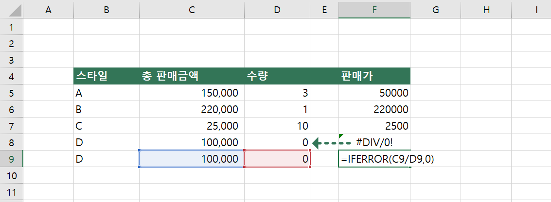 엑셀 Na Div0 Value 없애기 수식 오류 해결 Iferror 함수 4 Meknock