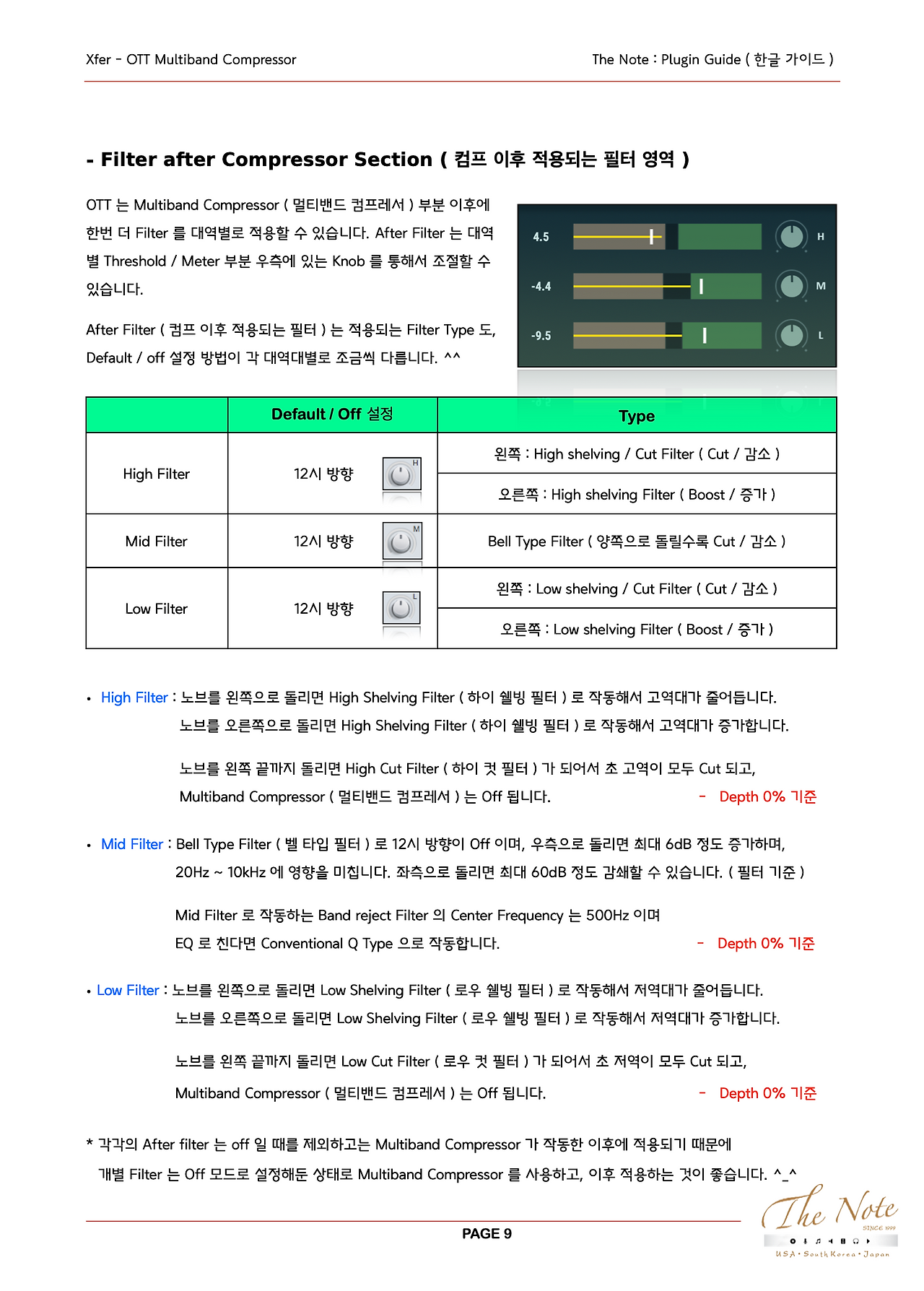 플러그인 활용 가이드 : Xfer - OTT Multiband Compressor :: The Note Music Story
