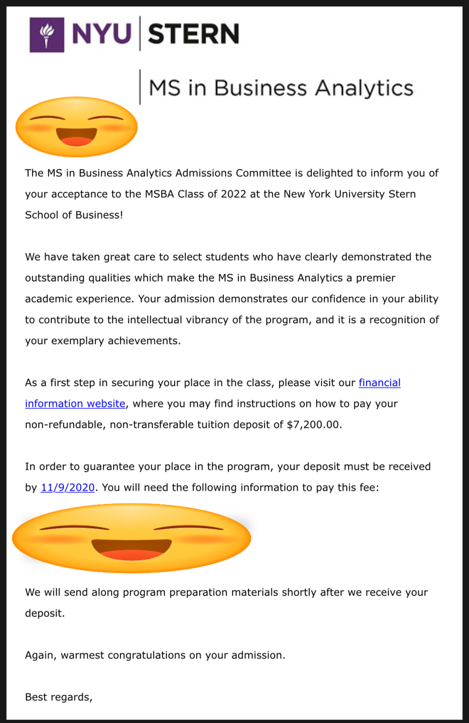 [뉴욕대 STERN 온라인 MSBA 합격 소식 ] NYU 경영 대학원 온라인 비즈니스 분석 석사 합격, 포스트 코로나 시대 ...