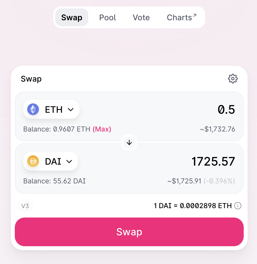 유니스왑 Uniswap V3 론칭