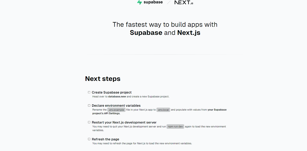 [클리커 리뉴얼 01]nextjs+supabase 설치 및 기본