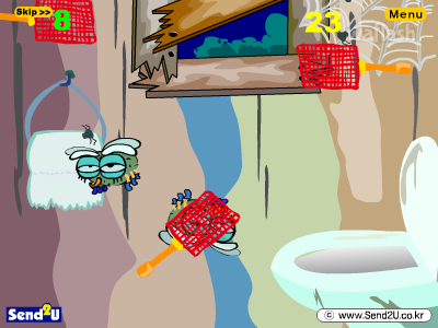 똥파리 잡기 - 플래시게임 | 와플래시 게임 아카이브