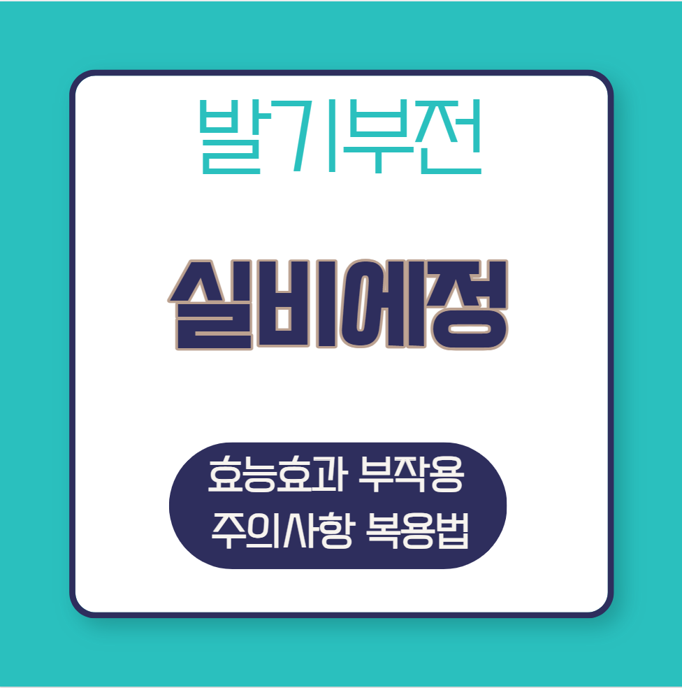 실비에정 효능 효과 부작용 주의사항 복용법 발기부전치료제