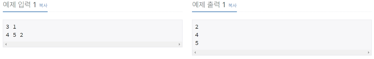 [백준 15655] N과 M (6) (자바)