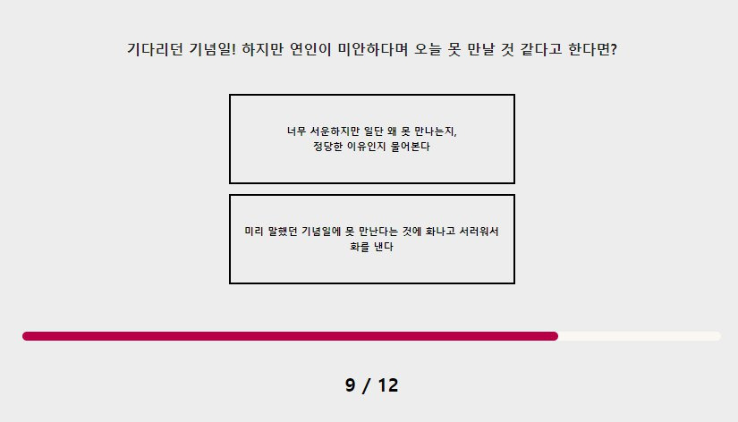 연애 캐릭터 테스트 해보기 나의 성격 궁합 Mbti 엠비티아이