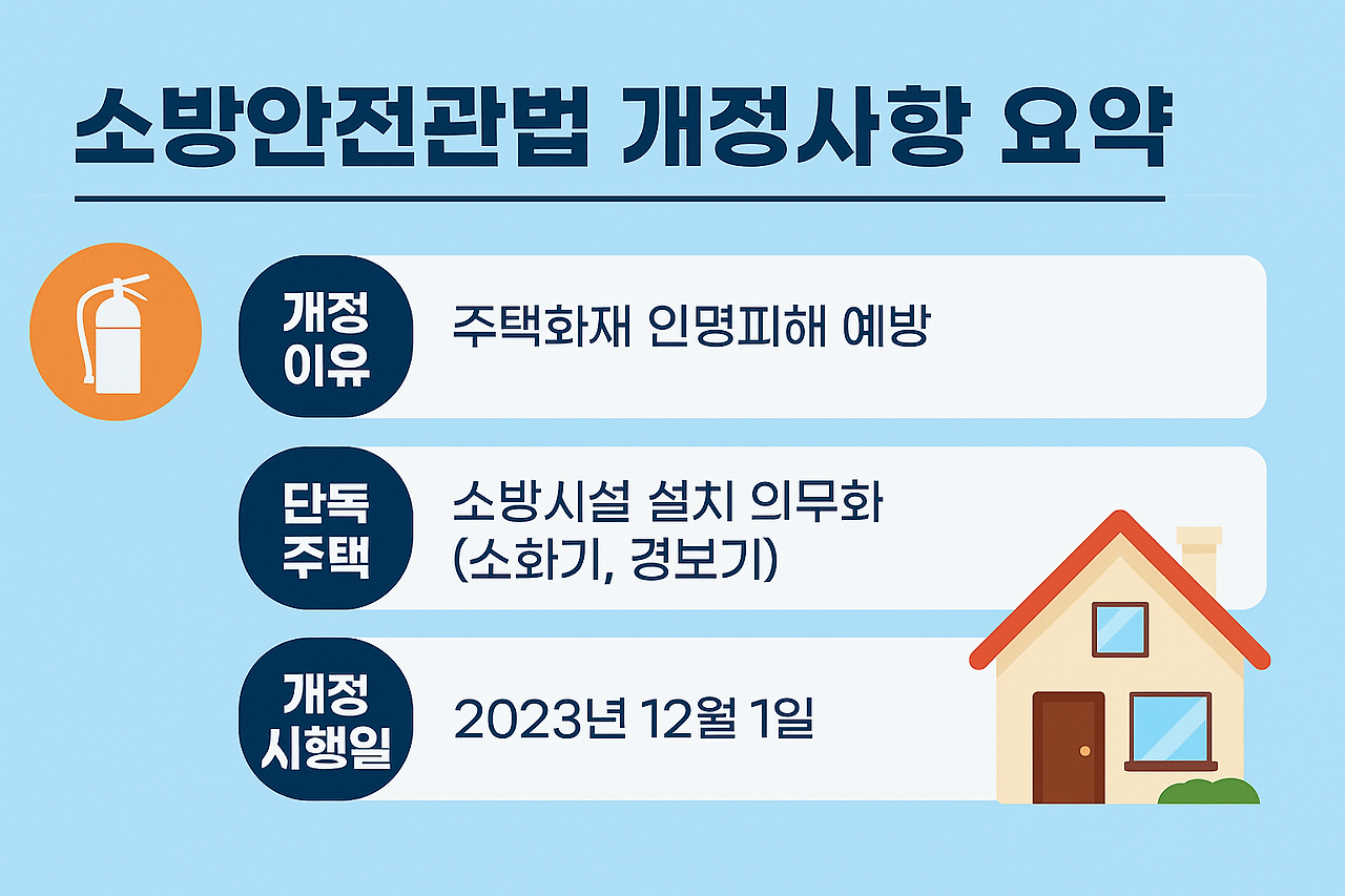 2025년 최신｜주택 소방시설 설치 의무화 총정리｜화재 예방과 법적 기준까지 한눈에 보기