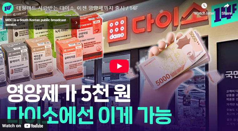다이소 건기식 판매 시작 건강기능식품 영양제 가격 비타민 종류 총정리