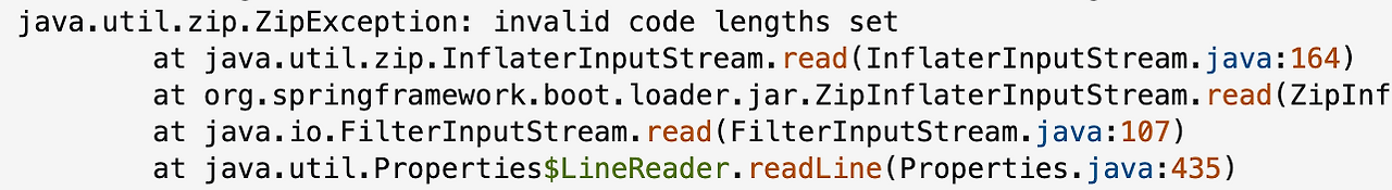 [에러] java.util.zip.ZipException: invalid code lengths set