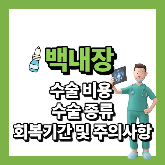 백내장 수술 비용 시기 종류 회복기간 수술 후 주의사항 알아보기