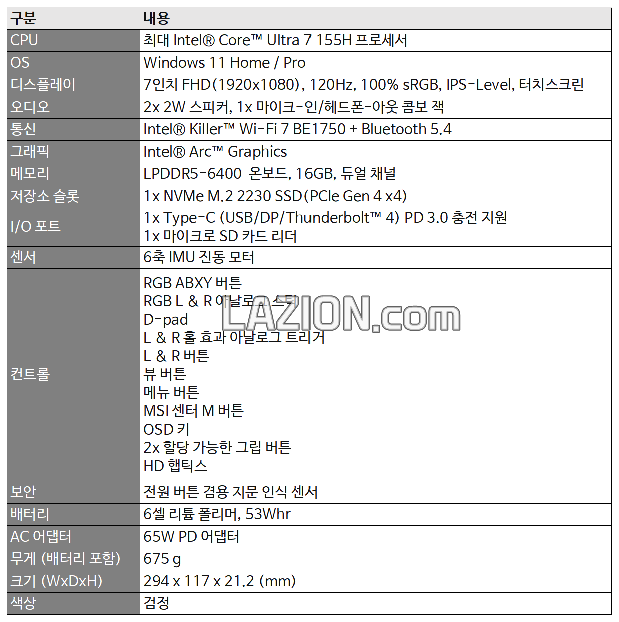 MSI, CLAW(클로) A1M 인텔 코어 울트라 게이밍 UMPC 최초 발표