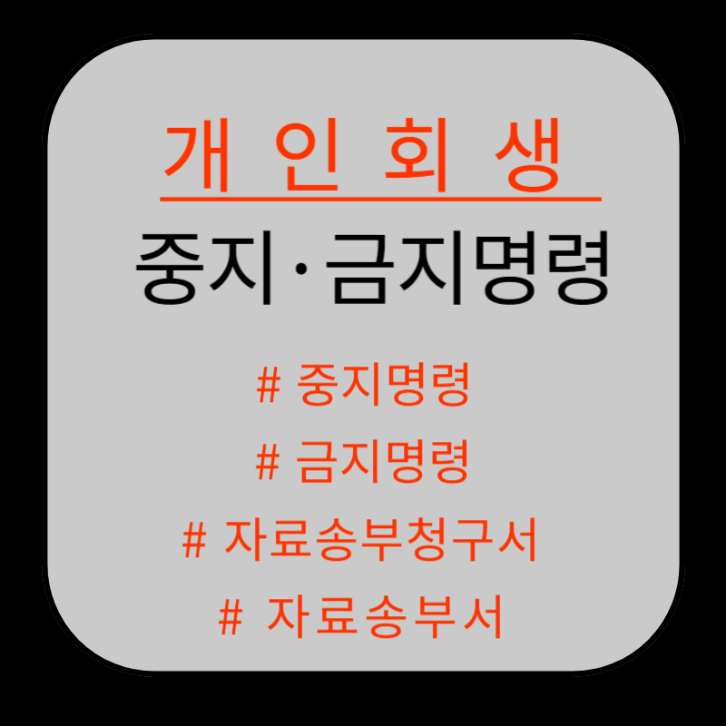 중지명령 금지명령의 개념 신청권자 요건 중지금지할 수 있는 절차 효력 존속기간 시효중단 취소 변경