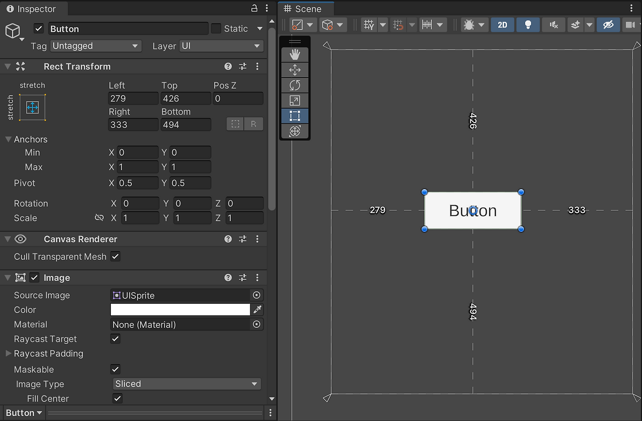 [유니티 강좌] UI - Anchor 의 Min, Max